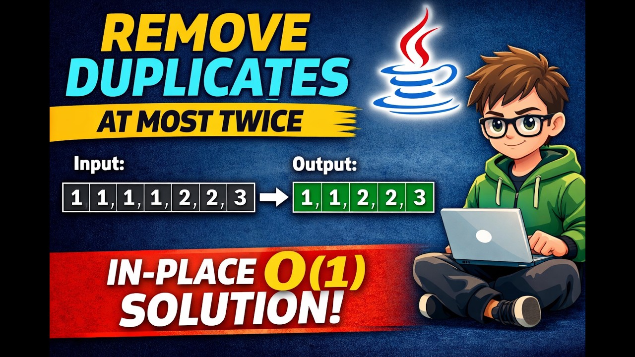 Leetcode problem 80 | Remove Duplicates from Sorted Array II | Java Solution | Explained in Tamil