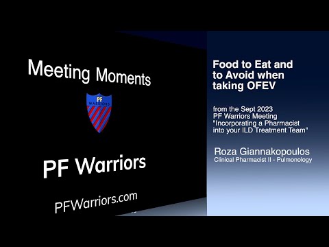 Food to eat and avoid with OFEV, a Meeting Moment from PF Warriors