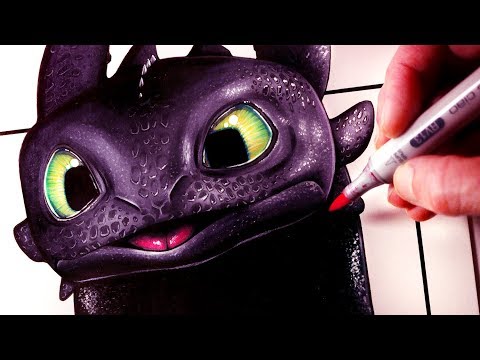 Let's Draw TOOTHLESS - HOW TO TRAIN YOUR DRAGON - FAN ART FRIDAY