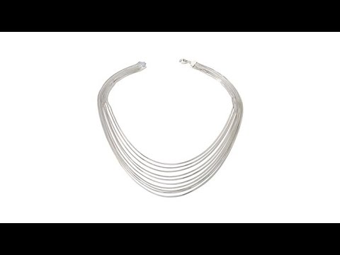 Sevilla Silver 10Strand Snake Chain 18" Necklace