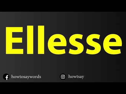 How To Pronounce Ellesse