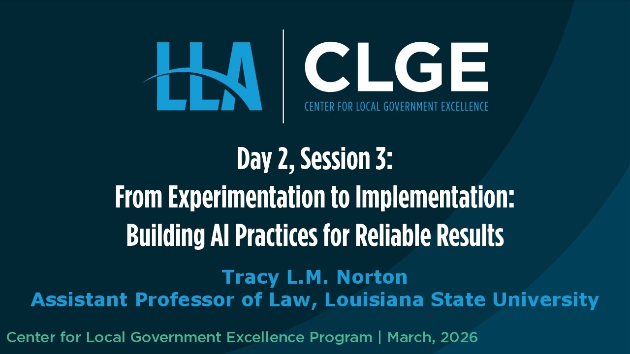 CLGE March 2026 D2, S3: From Experimentation to Implementation: Building AI for Reliable Results