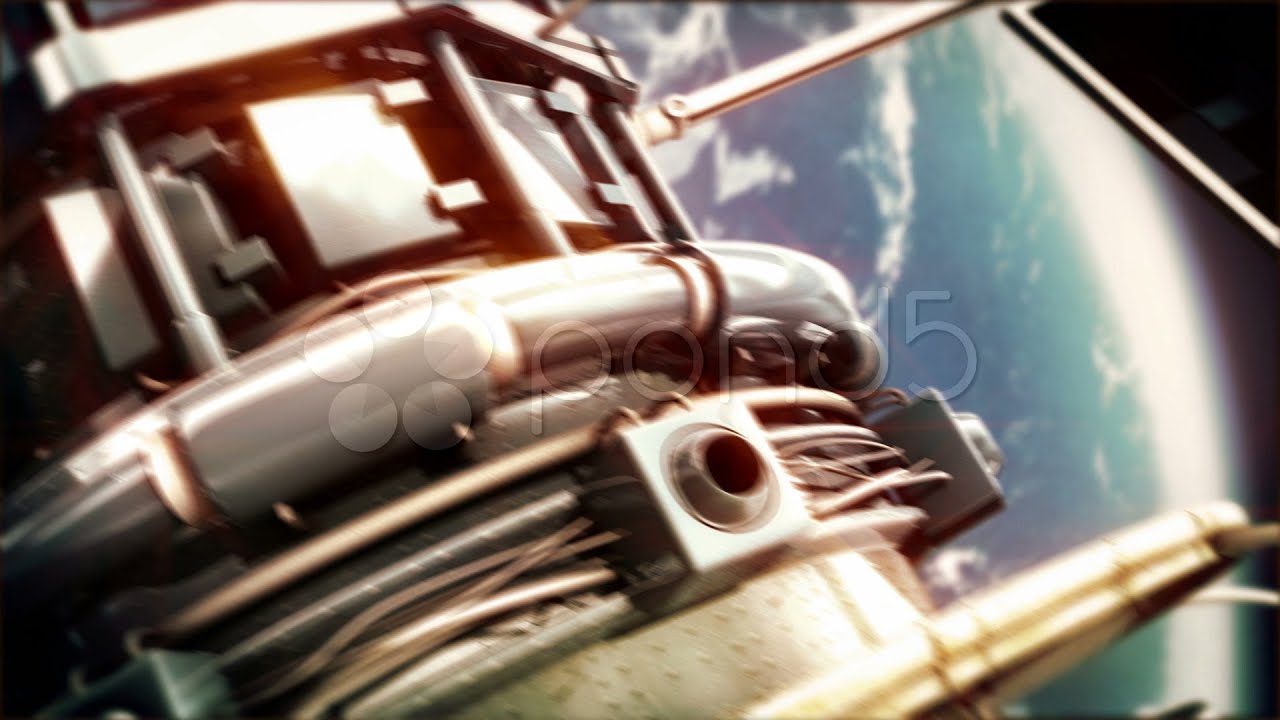 Satellite In Orbit Around The Earth. Stock Footage