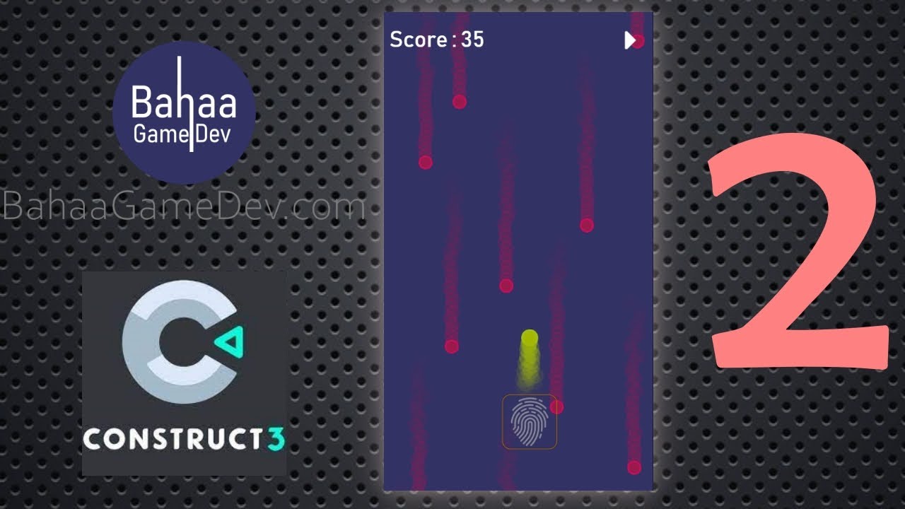 Particles, Score & High Score - Avoid Falling Balls Construct 3 Tutorial