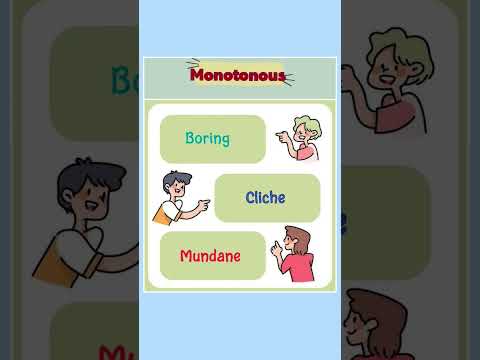 Synonym of the day 'Monotonous' #teacher #learnenglish #synonyms #Learn #shots #wordoftheday