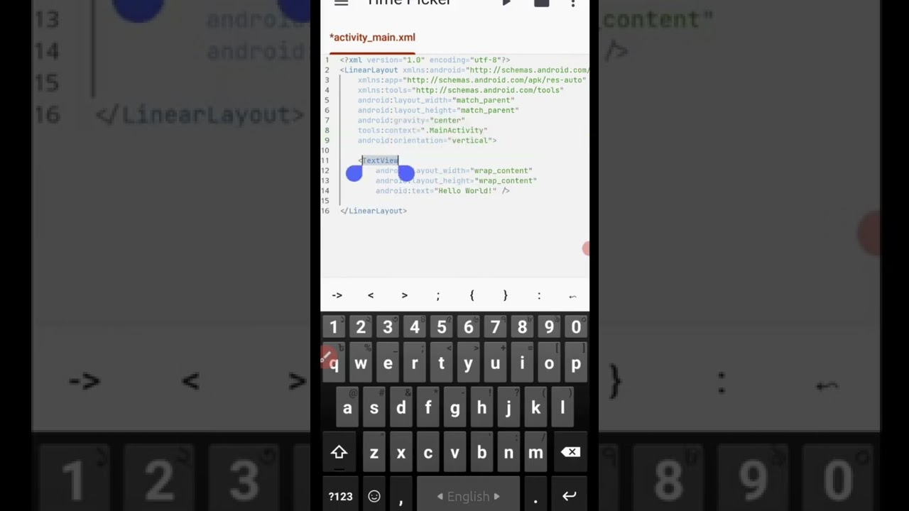 Android studio time picker