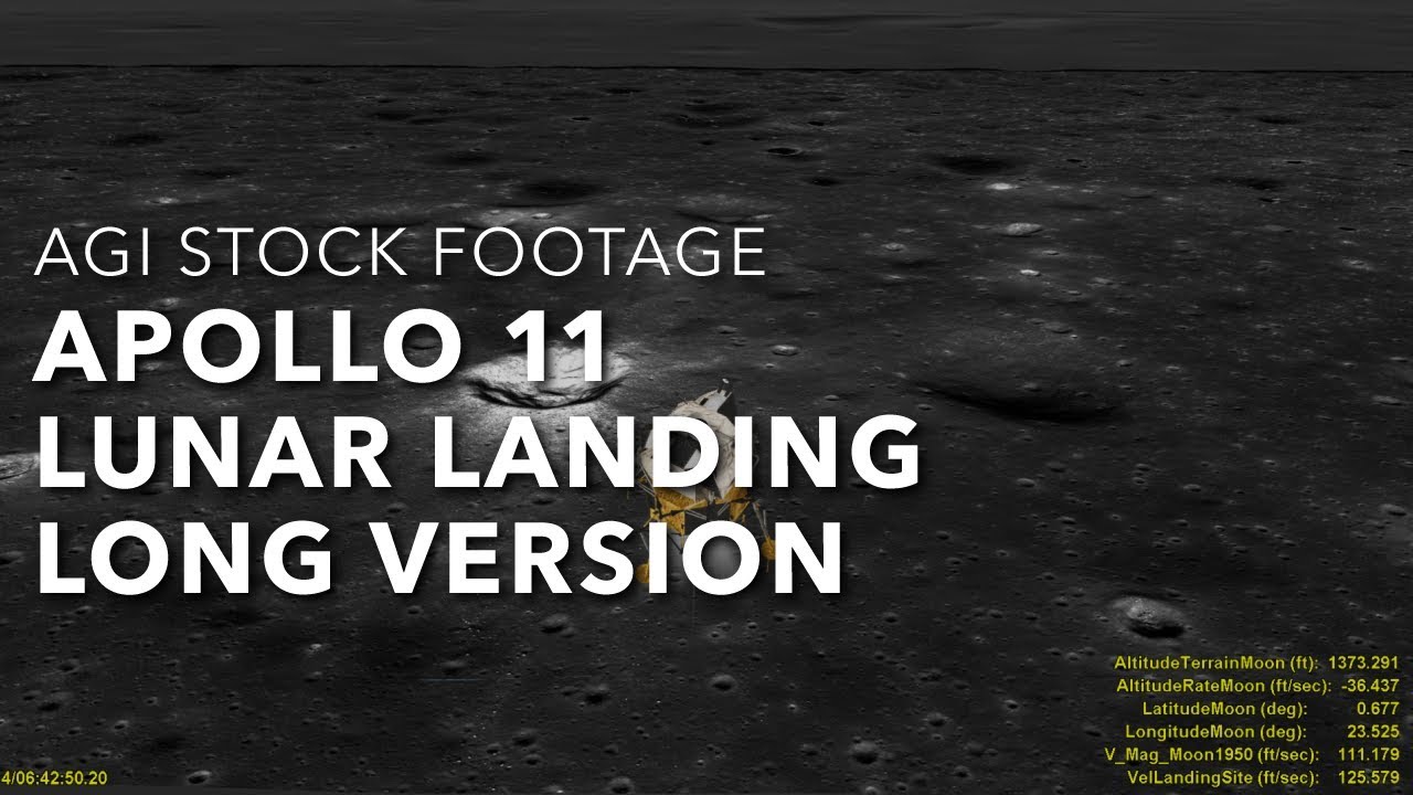 Stock footage: Apollo 11 landing (long)