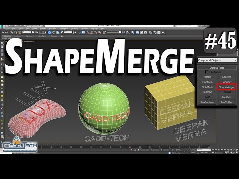 Learn 45 || ShapeMerge COMPOUND OBJECT IN 3DS MAX || 3DS MAX FULL Tutorials in Hindi || - Mind ...