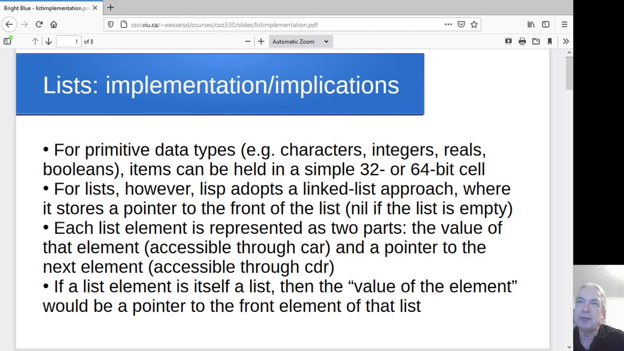 List implementations in common lisp