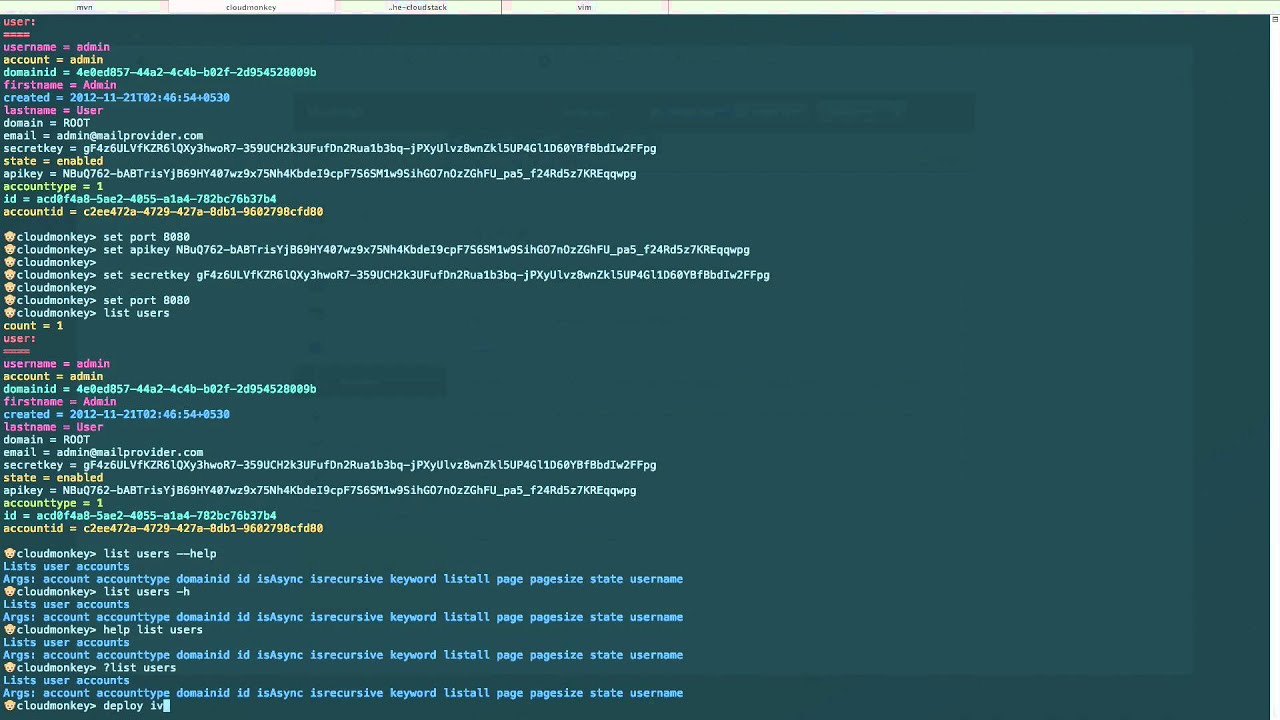 CloudStack CLI: cloudmonkey screencast for users
