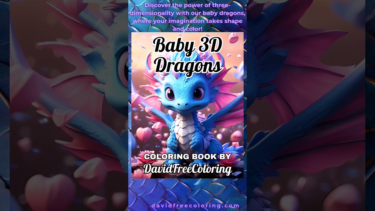 Dragons 3D Coloring Pages | Coloring Books Printable for Adult #coloringbook #colouringasmr