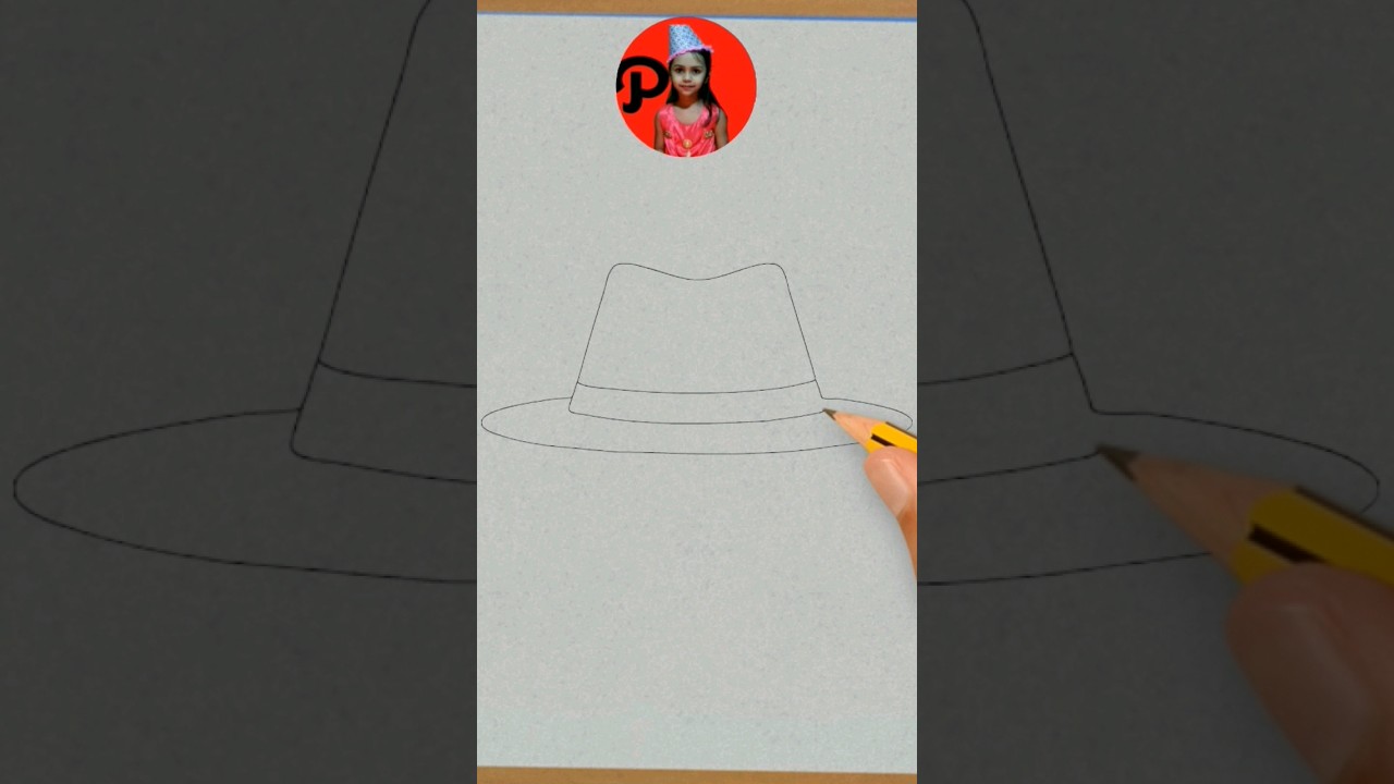 Easy Hat 🧢  Drawing for kids #trending #satisfying #viral #shorts #short #easy #diy #drawing