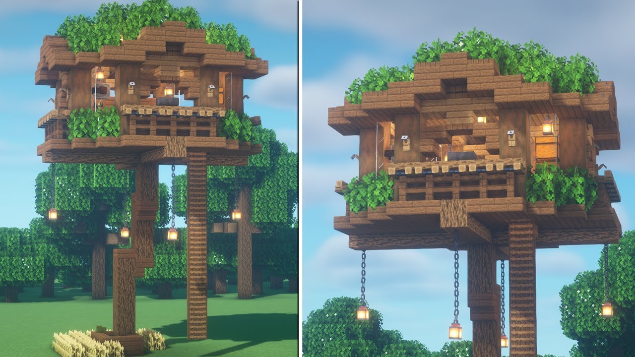 Minecraft: How to Build a Treehouse - Minecraft Builders