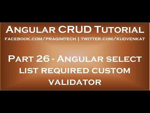 Angular select list required custom validator
