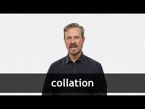 COLLATION definition and meaning | Collins English Dictionary