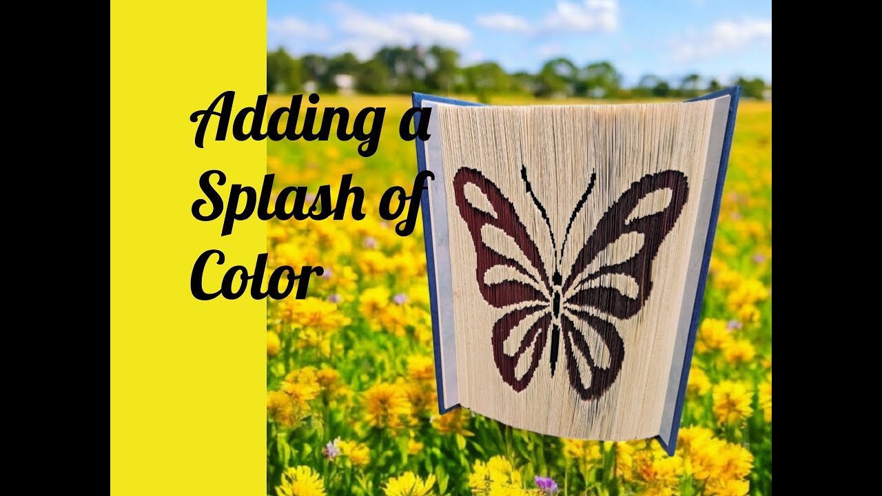 Book Folding 180 with Cardstock, Adding Color to a Book Fold