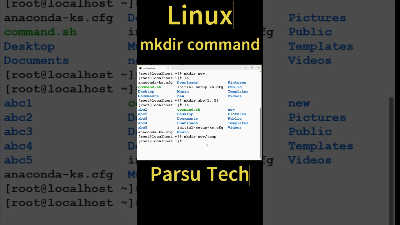 Linux mkdir Command (Part-1) @parsutech  #linuxsystem #linux #linux_tutorial #unix #mkdir #parsutech