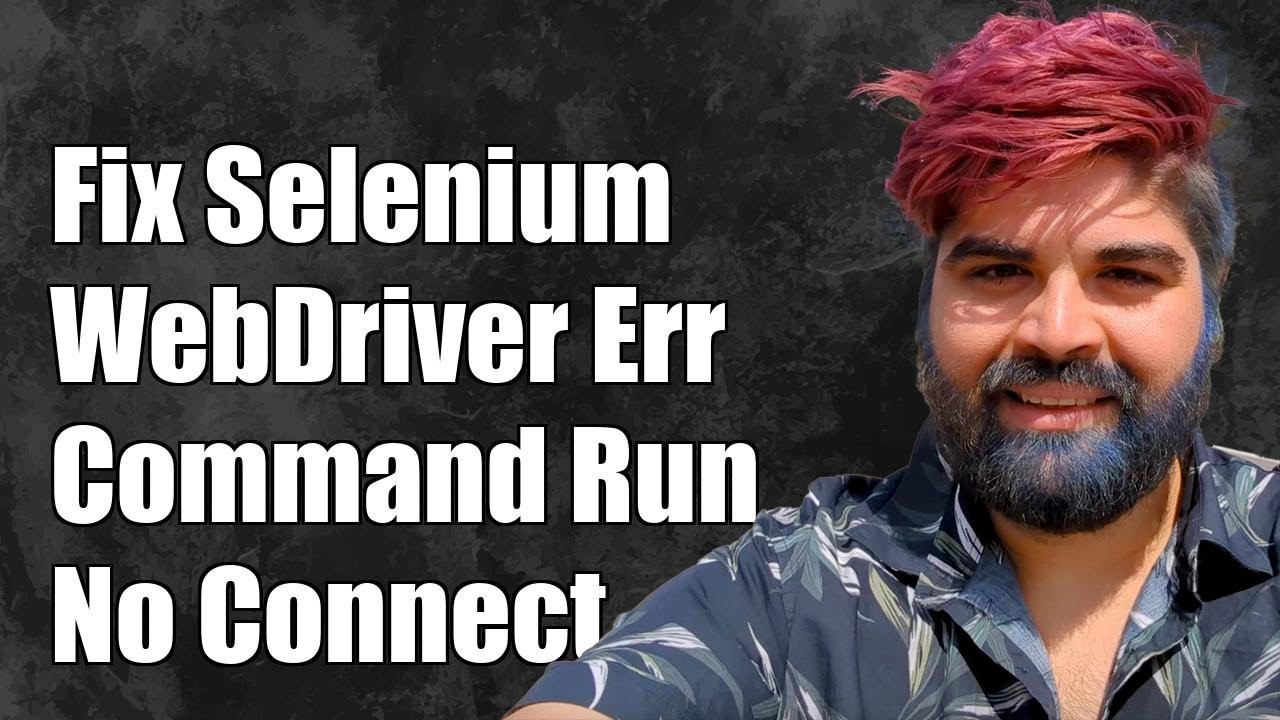 Fixing Selenium WebDriver Error: Command Run Without Connection Issue