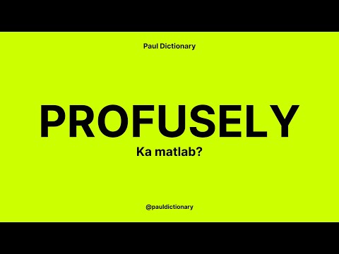profusely Meaning in Hindi/Urdu | Meaning of profusely | profusely ka matlab? | profusely क्या है?
