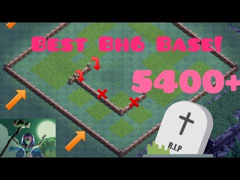 Best Builderhall 6 Base | 5400+ | Design + Replays | #1 | Clash of Clans | New Update 2017