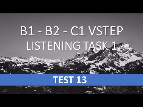 VSTEP Listening - Task 1 - Test 13