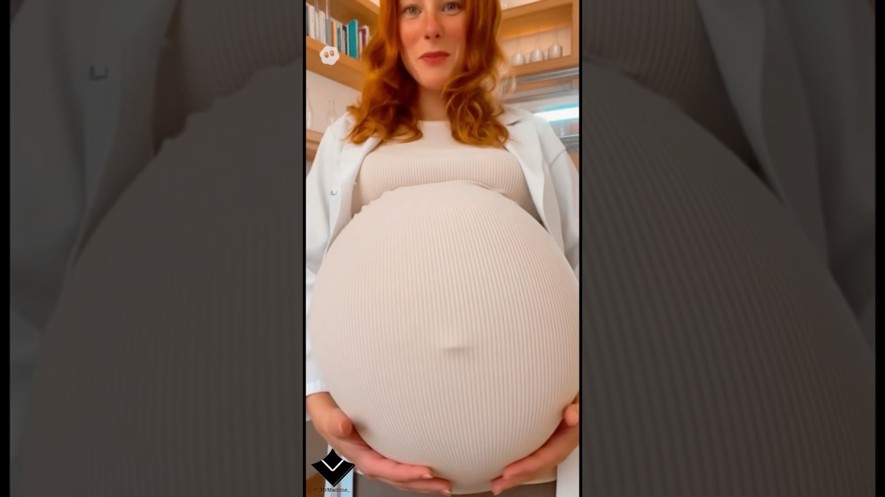 Pregnant woman with a big belly #pregnancy #bigbelly #belly #big #weekspregnant #stuffed