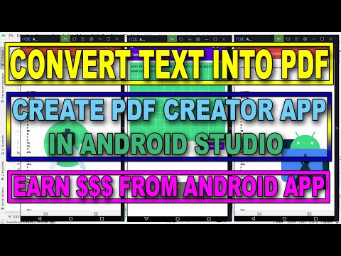 #How to #Create #PDF #Creator #App in #Android #Studio | #Convert #Text into PDF #File | #Tutorials