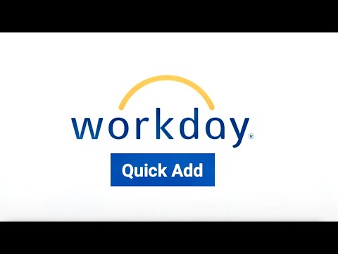 Workday: use Quick Add to enter work hours on multiple days