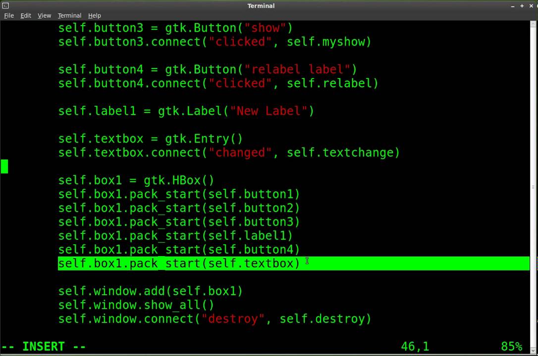 Python - GTK GUI - Tutorial #8 - TextBox