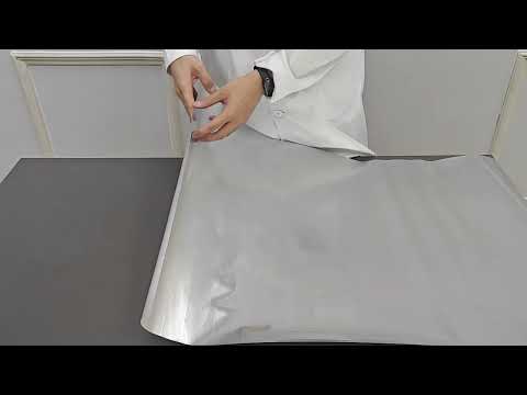 15325 2x98' 24 Brushed Aluminum PET Inkjet Self Adhesive Web Printing Paper FixtureDisplays 3D