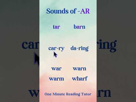 Sounds of -AR and -WAR Sounds (Version 2) (One Minute Reading Tutor)