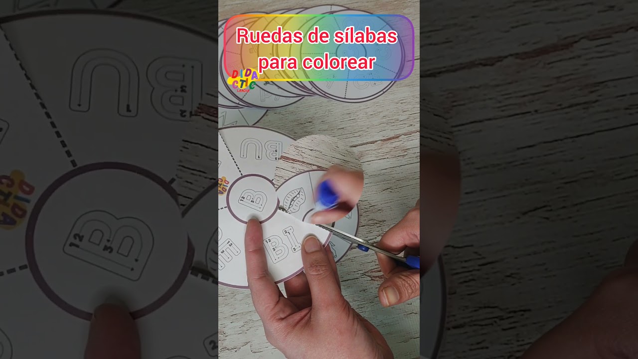 Ruedas de sílabas para colorear!! Silabario completo
