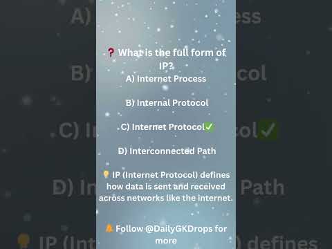 What is the Full Form of IP? | 5-Second Full Form Quiz #13 #generalknowledge