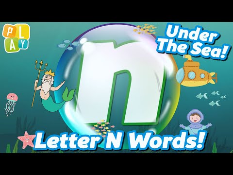 Letter N Words! | English ABC for Kids | FREE Worksheet | Lowercase Initial Sounds