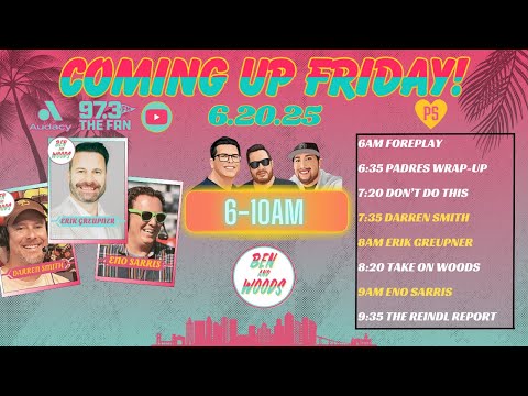 Ben & Woods LIVE: June 20th, 2025 - Dave Roberts Physically Assaults Mike Shildt As Padres Beat LA