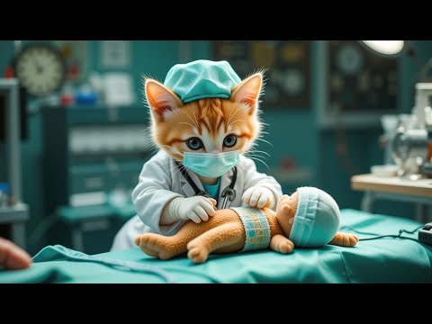 Tiny Baby Cat's Doctor Adventure! π₯π± | Adorable Orange Cat #TinyDoctorCat #BabyCat