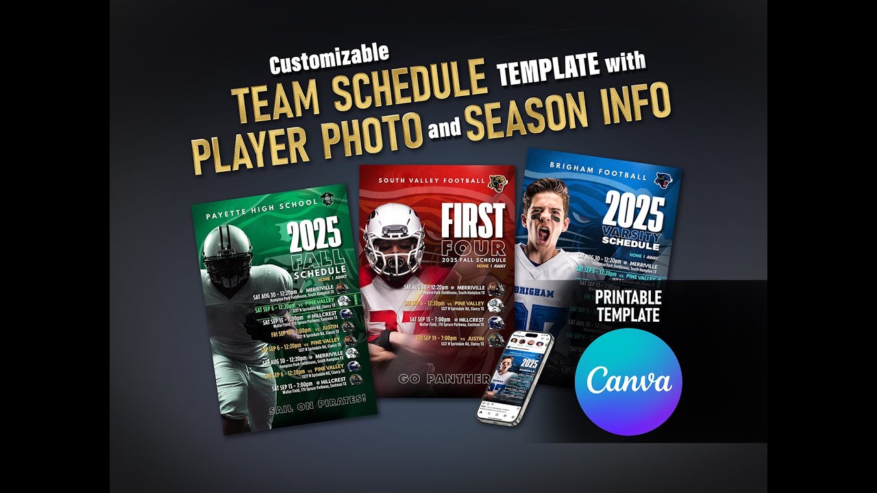 Sports Schedule Template step by step walk through