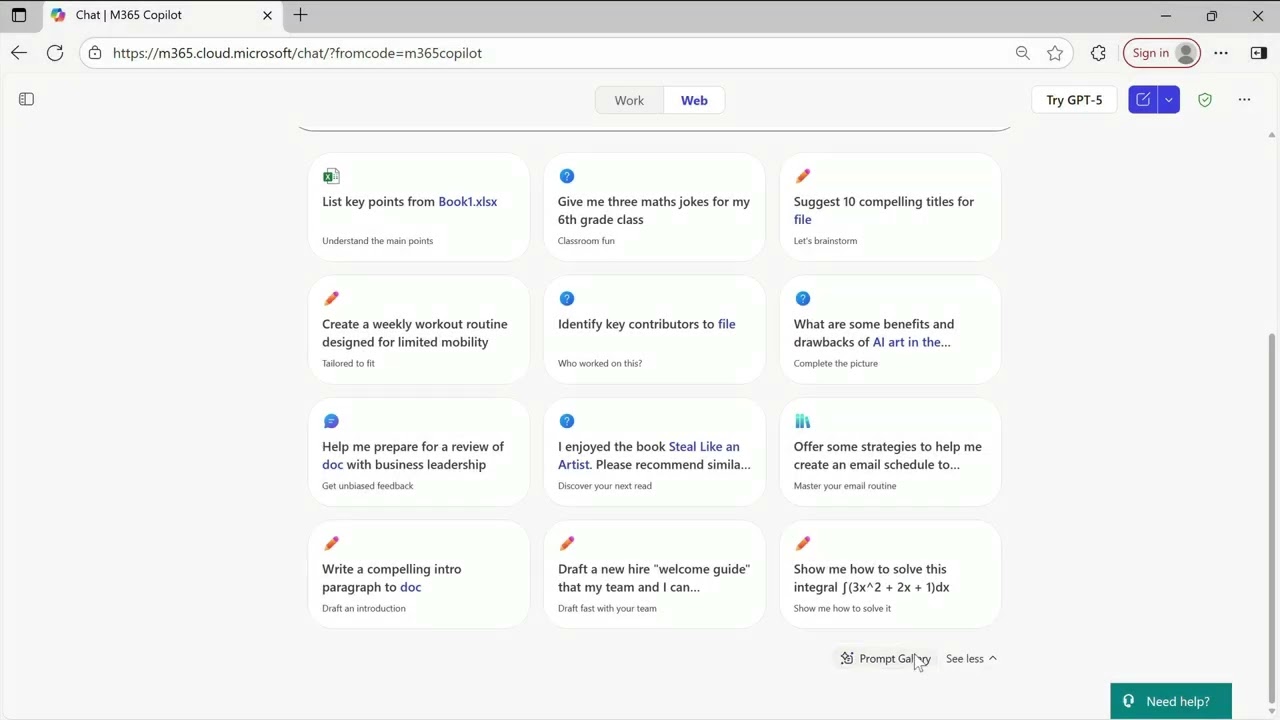 Microsoft Copilot | Saving and Sharing with the Prompt Gallery
