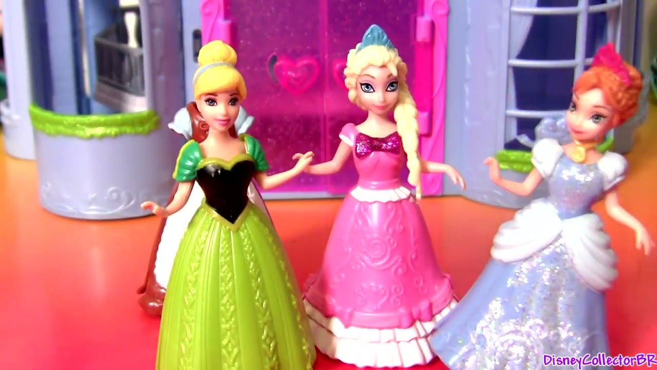 Cinderella Fairytale MagiClip Royal Celebration Castle Disney Frozen Dolls Queen Elsa Princess Anna