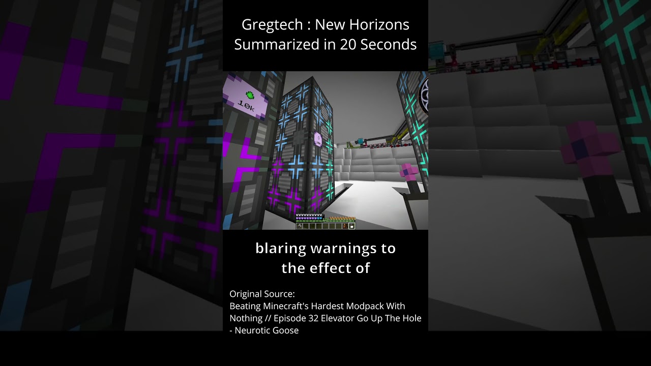 Gregtech - New Horizons Summarized in 20 Seconds