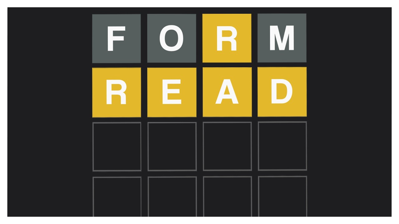 Wordle.. but its only 4 Letters