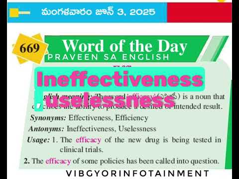 Efficacy #wordoftheday #english #englishmeaning #word #Synonyms antonyms