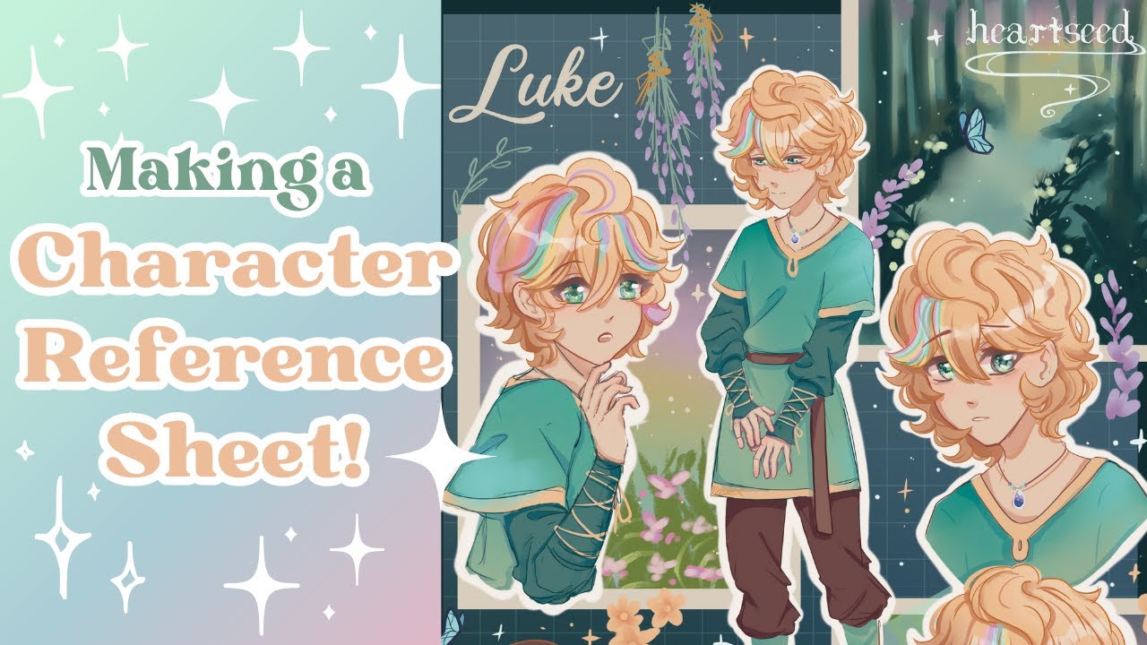 making a ✨reference sheet✨ because my character looks different every time I draw him ✧ speedpaint