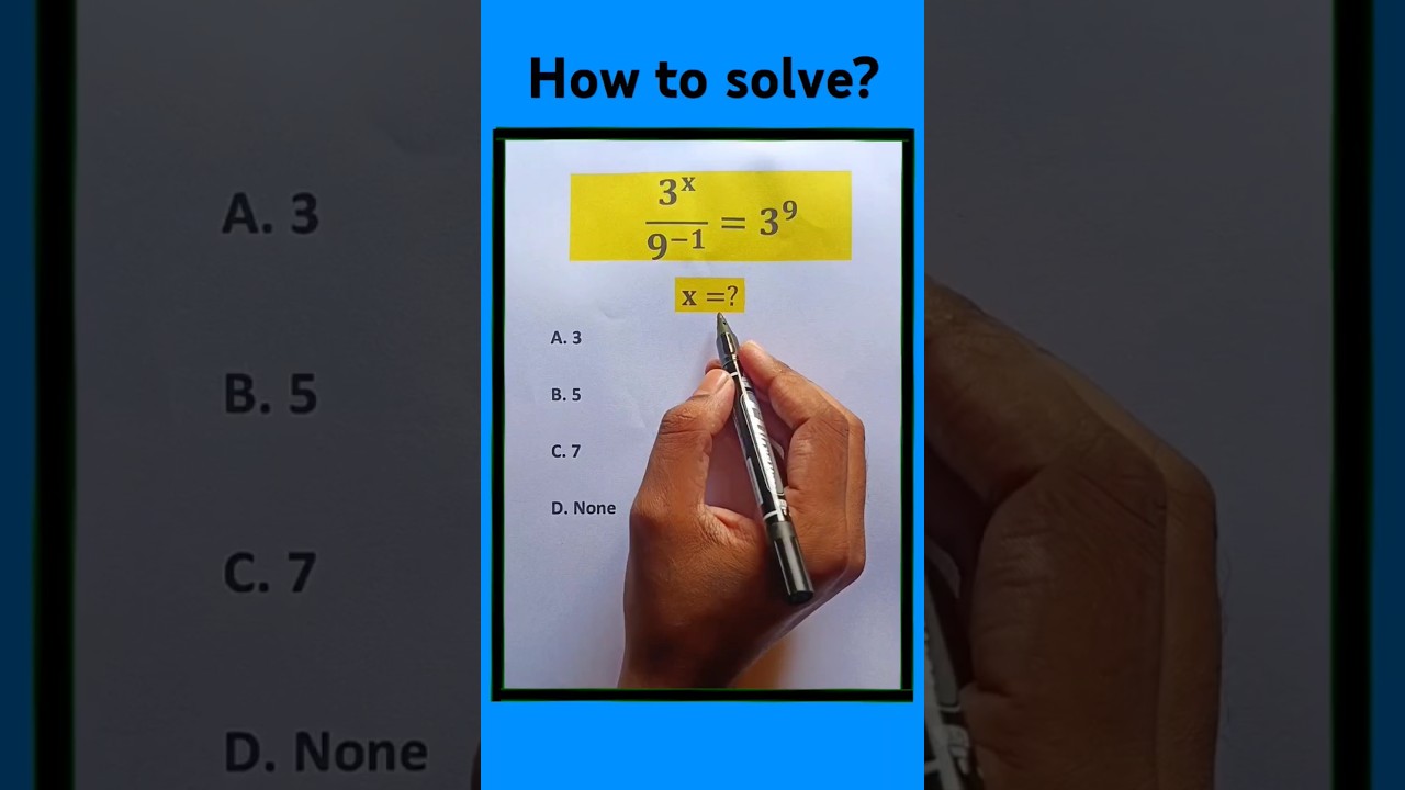 Exponent Math with 3 #maths #shorts
