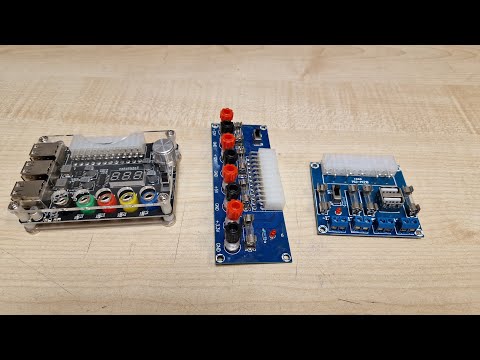 24Pin ATX Power Supply Breakout Board Power Module Adapter Connector Adjustable Voltage USB QC3.0
