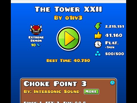 [RECORD PERSONAL] ''THE TOWER XXII'' [EXTREME DEMON] (40. 750) (Geometry Dash)