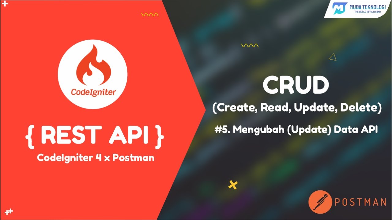 Tutorial REST API CodeIgniter 4 Postman #5. Mengubah (Update) Data API Pegawai