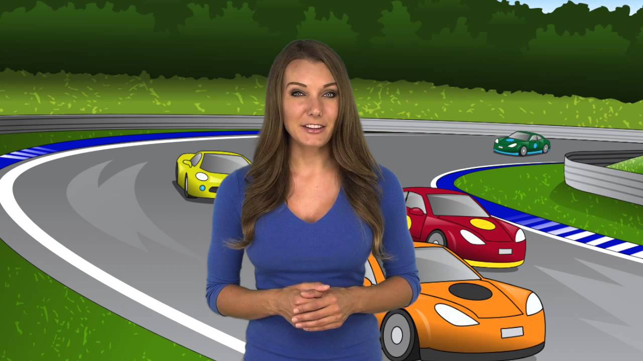 Car Race Track Background Cartoon
