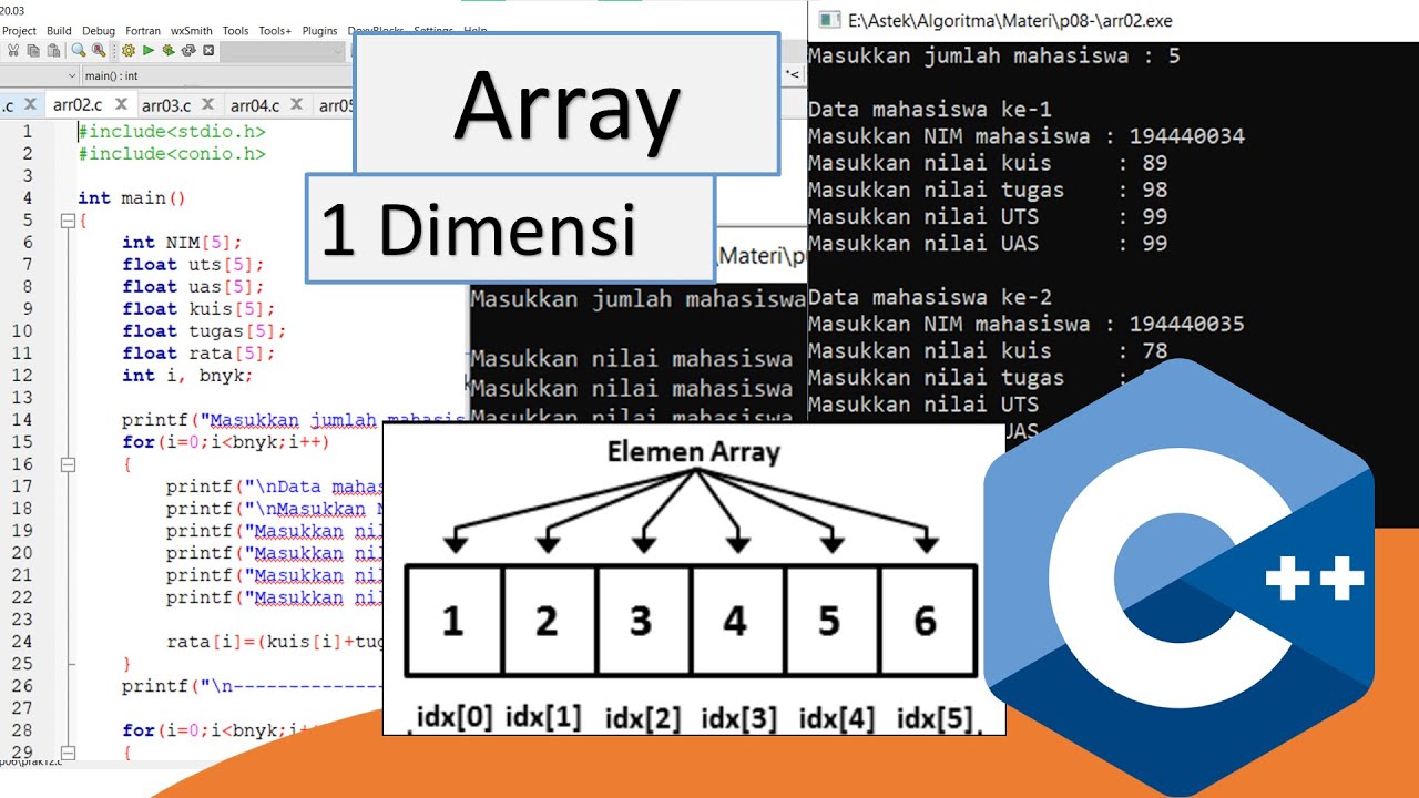 Modul 08 - Array 1 Dimensi - C