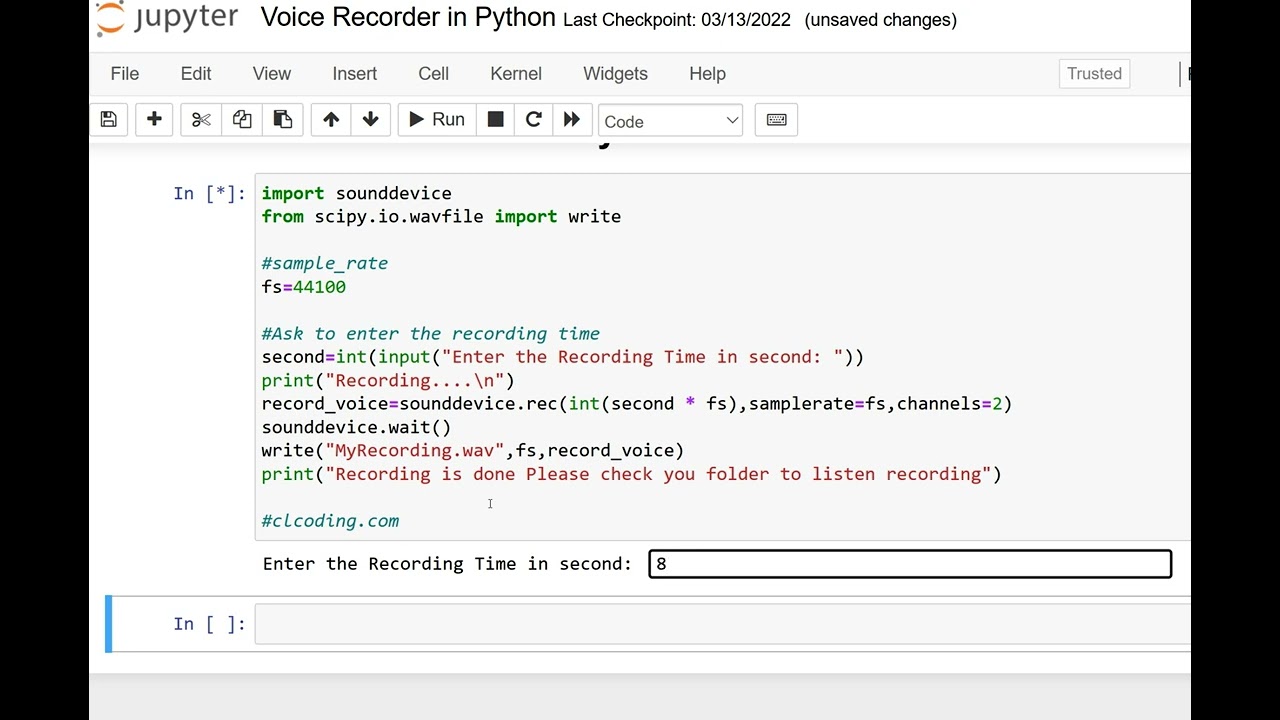 Day 159 : Voice Recorder using Python